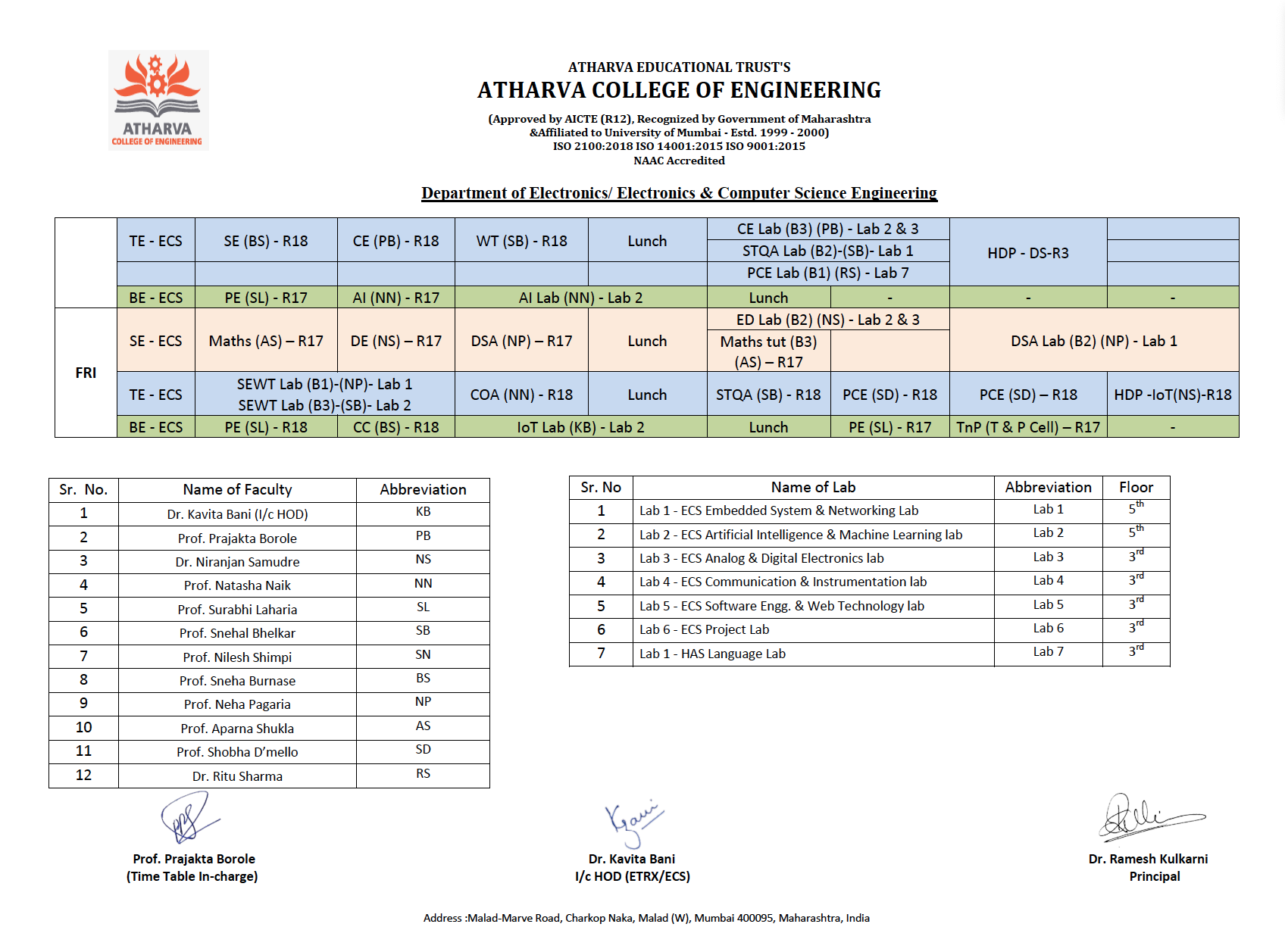 Electronics & Computer Science | Atharva College of Engineering